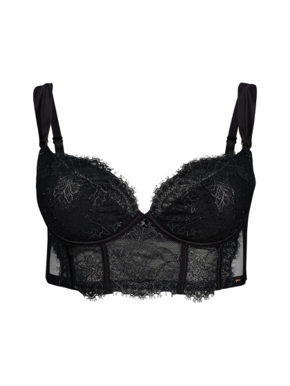 VIP Intrigue Padded Longline Bra - Black - Gossard®