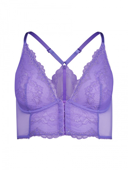 Superboost Lace Deep V Bralet - Purple Hebe - Gossard®