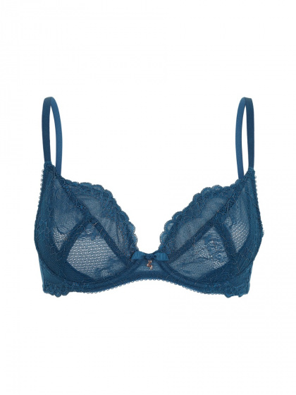 Superboost Lace Non Padded Plunge Bra - Deep Teal - Gossard®