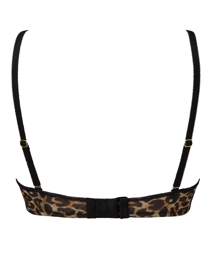 Glossies Leopard Sheer Moulded Bra Animal Print| Gossard