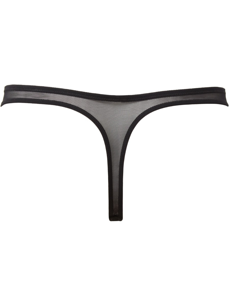 Encore Lace Thong Black Nude Lingerie Gossard