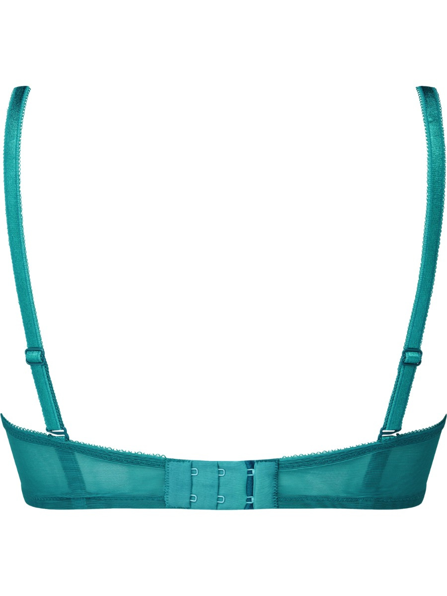 Soutien-gorge moulé transparent en dentelle Glossies Deep Teal ...