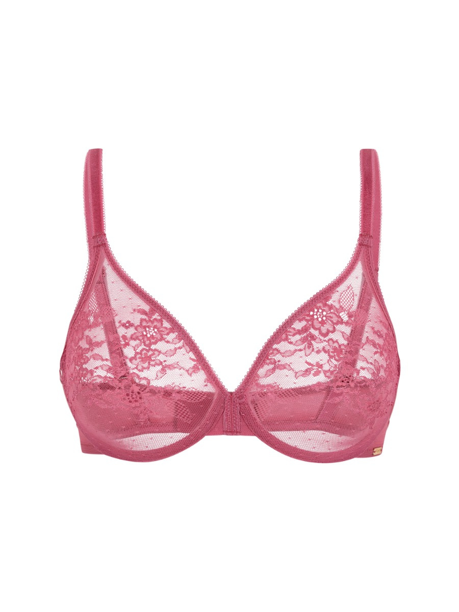 Glossies Lace Moulded Sheer Bra - Rose - Gossard®