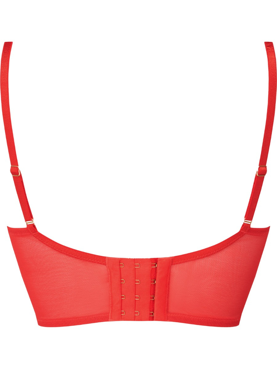 Encore Padded Longline Bra Allure Red, Wired Bras, Gossard