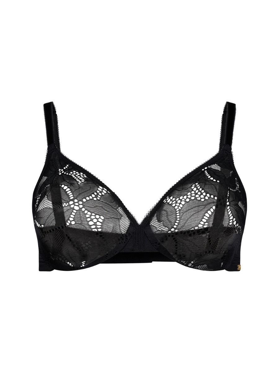 Glossies Lotus Transparenter BH - Schwarz | Gossard