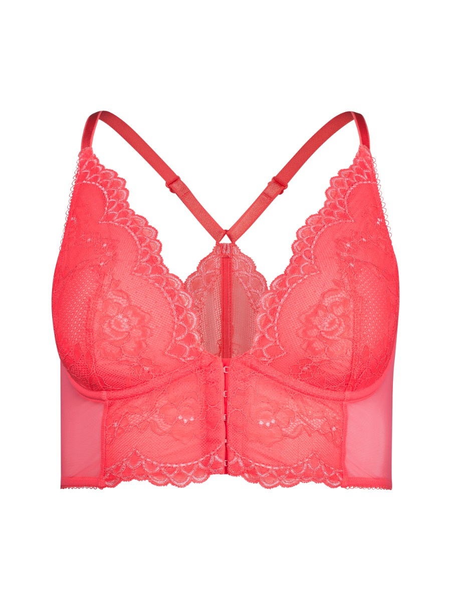 Superboost Lace Deep V Bralet - Sugar Coral - Gossard®