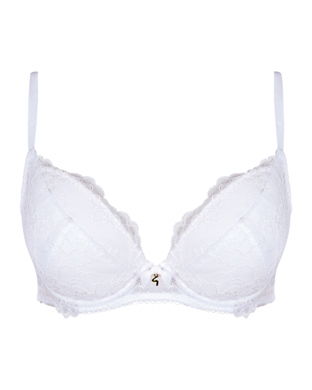 Superboost Lace Plunge Bra White, Gossard
